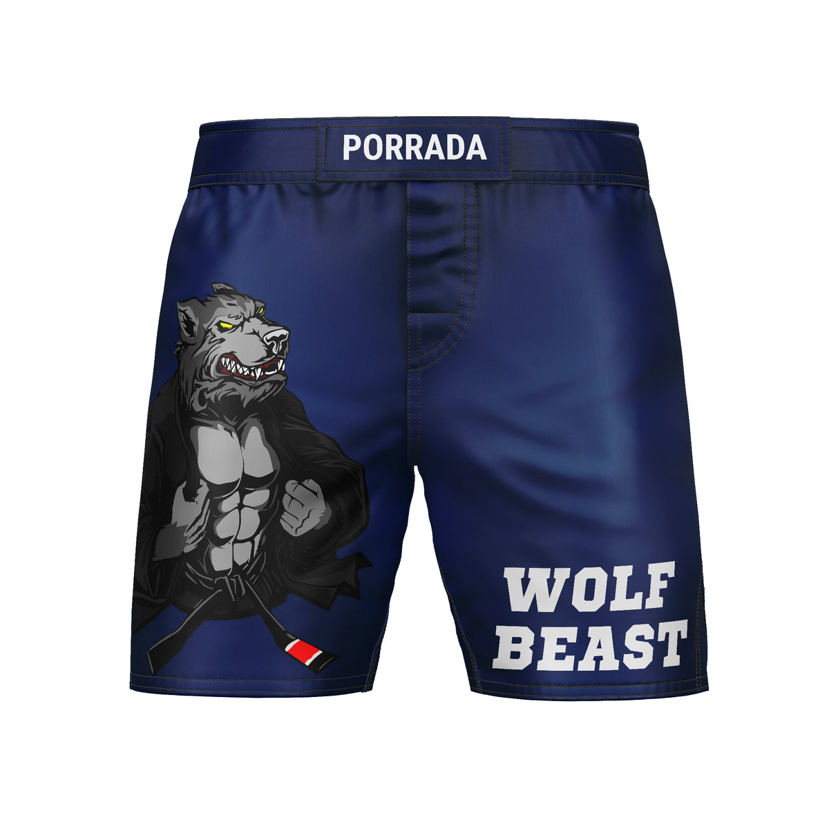 Wolf Beast Fight Shorts - MMA, BJJ, Grappling – PORRADA FIGHTWEAR