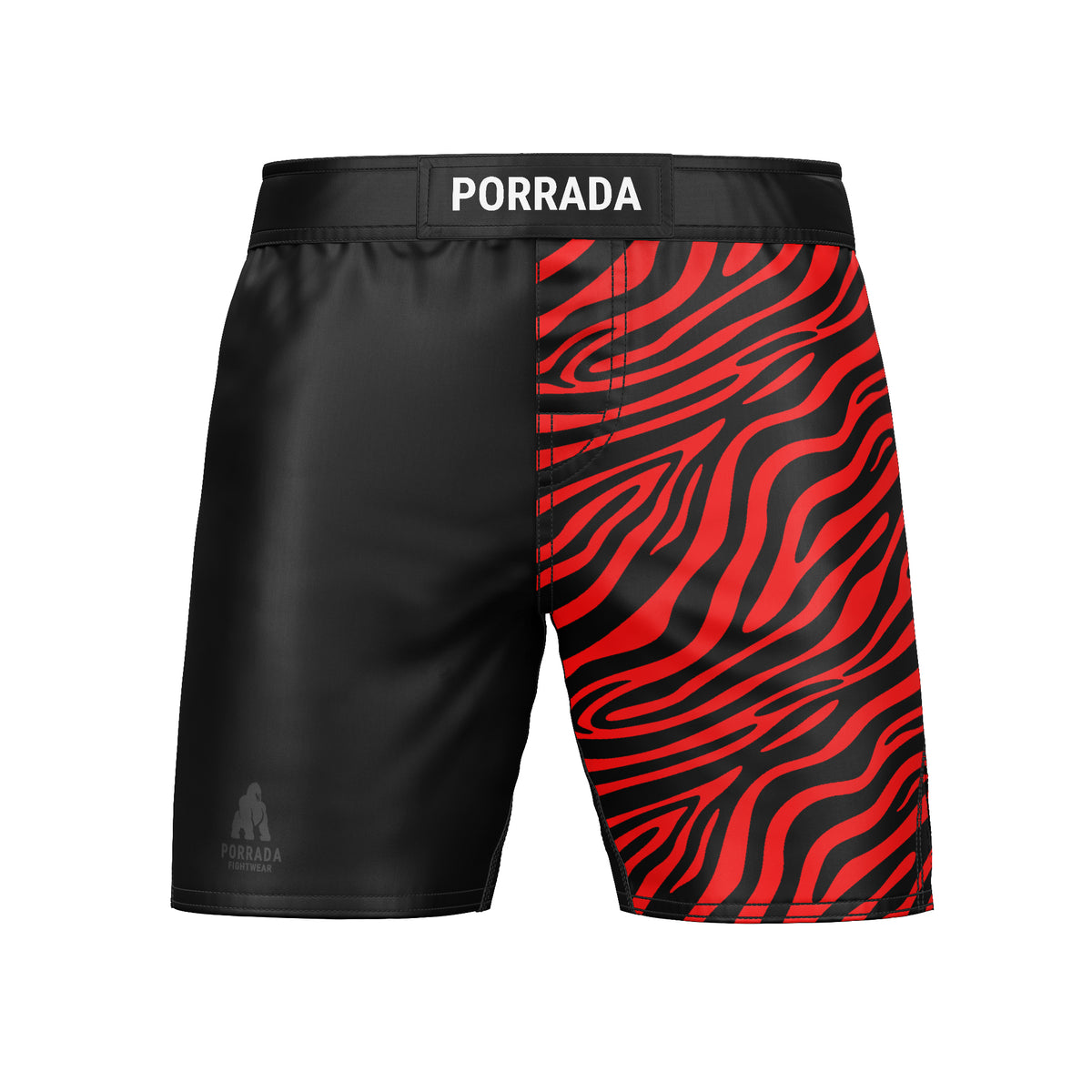 IBJJF Red Black Ranked Fight Shorts - MMA, BJJ, Grappling – PORRADA ...