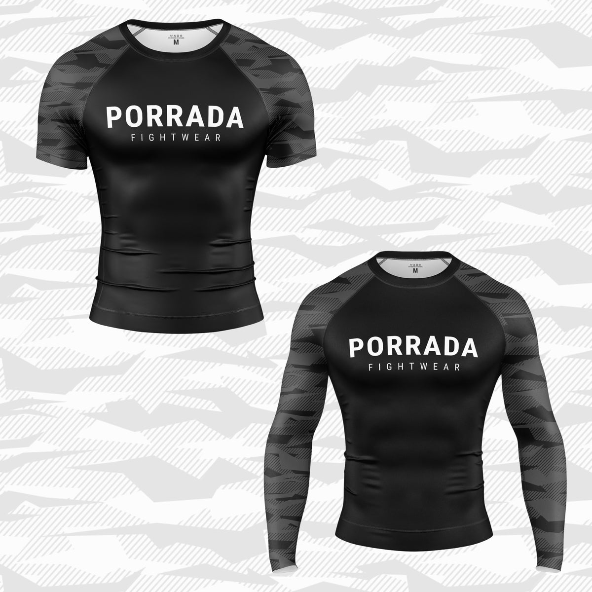 Military Black Camo Rash Guard - MMA & No-Gi BJJ – PORRADA FIGHTWEAR